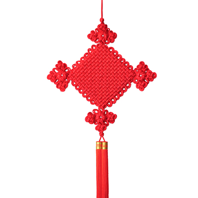 天翊吉中国结双线团锦16盘背景墙