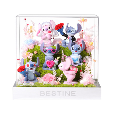 柏治廷迪士尼史迪仔永生花