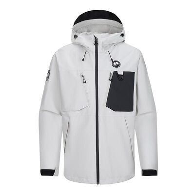 熊猫户外山系撞色时尚连帽外套