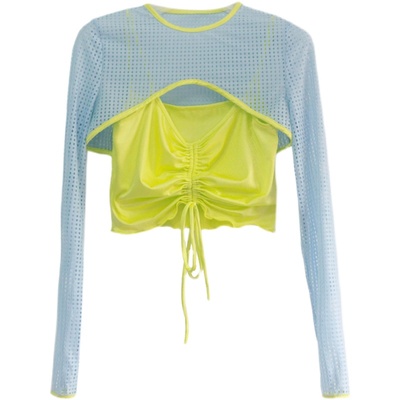 mildrate原创甜酷撞色两件套抽绳