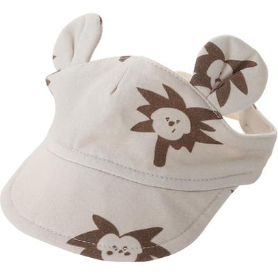 宝宝帽子春秋新生儿纯棉弹力空顶帽超萌可爱ins风遮阳帽婴儿胎帽