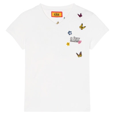 AFGK环绕蝴蝶刺绣短袖T恤