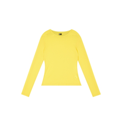 纯棉薄款修身圆领长袖t恤