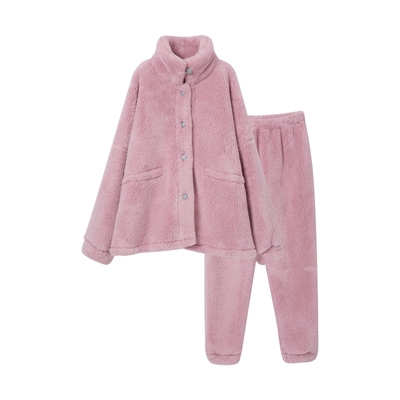 松永亲子舒棉绒保暖长袖长裤套装