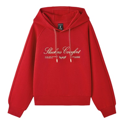 斯凯奇男女款本命年休闲连帽卫衣