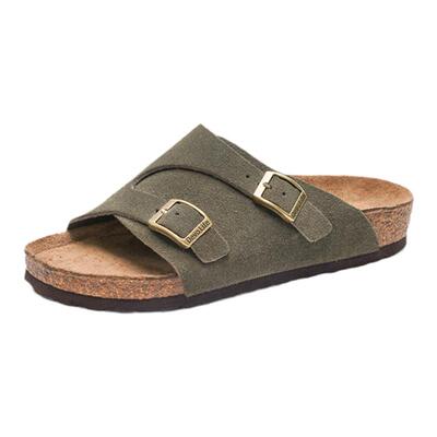 Devo Life软木拖鞋情侣款一字拖休闲外穿拖鞋男女同款凉拖鞋 2683