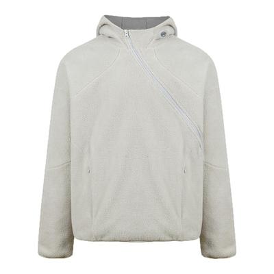 Remedy 摇粒绒斜拉链连帽卫衣男女秋冬新款宽松潮牌休闲情侣外套