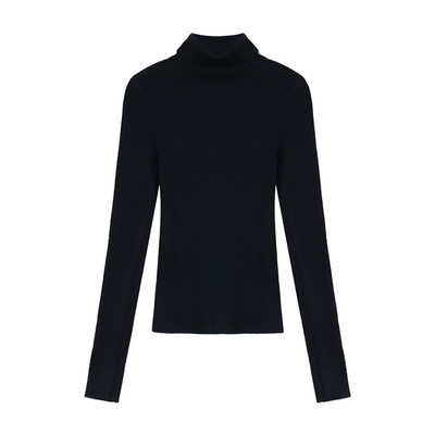 Maven Lin 精裁基础款 气质高领羊毛针织衫女修身打底衫内搭上衣