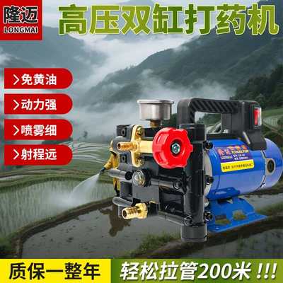 手提式电动打药机高压农用喷雾器家用小型喷药神器柱塞泵果树雾化