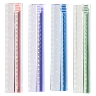 推动橡皮擦尺子小学生专用擦得干净少屑简约小清新推拉式儿童幼儿园10cm直尺素描绘画美术高光像皮象皮替换芯