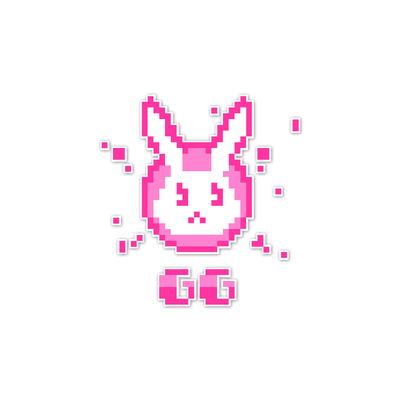 TLP镂空车贴 守望先锋喷漆涂鸦周边DVA小兔像素GG 笔记本贴定制