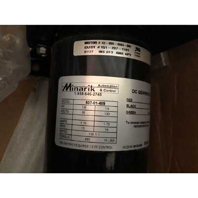 议价MINARIK直流减速机507-01-409货号1-888-646-2745全新原装