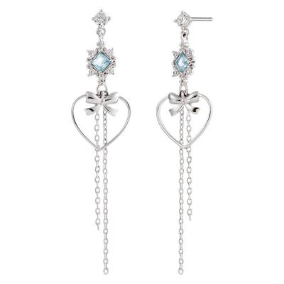 OSEWAYA气质冷冽镜月银光耳环