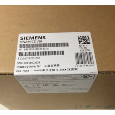 议价6SL3210-5BB15-5UV1西门子V20变频器055KW原装6SL32105BB155U