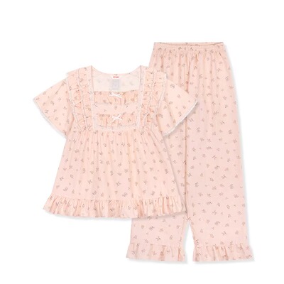 Ullala乌拉拉韩国进口家居服睡衣套装甜美女减龄碎花睡衣25151