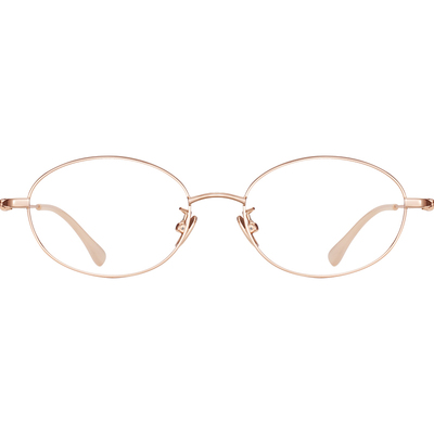 超轻纯钛金丝眼镜近视女度数可配高级感椭圆小框素颜防蓝光眼睛架