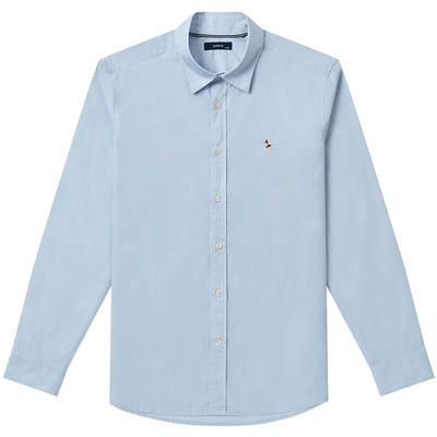 【春夏甄选】Hazzys哈吉斯春季男装经典商务长袖上衣通勤衬衫上装