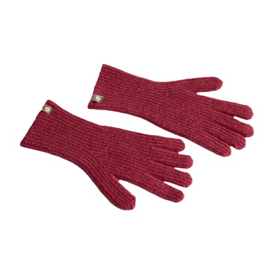 羊毛混纺可触屏手套针织加厚保暖