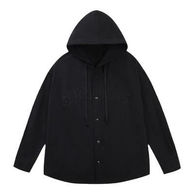 丛林老虎美式刺绣Logo长袖衬衫男