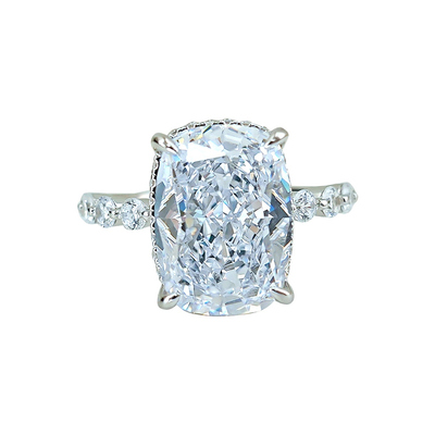 10克拉雷迪恩碎冰切925银戒指