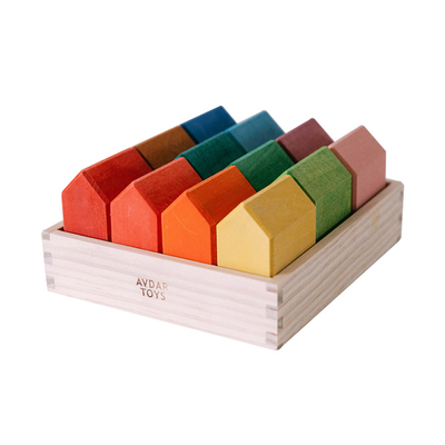 手工制作环保儿童益智彩虹积木
