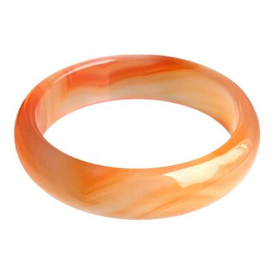 沛孚珠宝天然花红玛瑙玉髓手镯