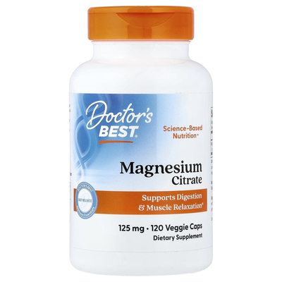 Doctor's Best,Magnesium Citrate, 125 mg, 120 Veggie Caps