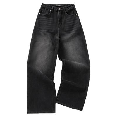 CLIMAX VISION经典基础款加绒保暖高腰显瘦水洗直筒牛仔裤长裤