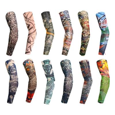 纹身袖套男士花臂冰丝防晒套袖