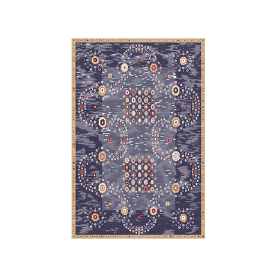 紫色迷情法式摩洛哥复古地毯客厅卧室床边中古风沙发地垫免洗可擦