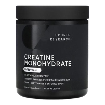 Sports Research一水肌酸粉运动健身肌肉耐力强度易吸收持久充能