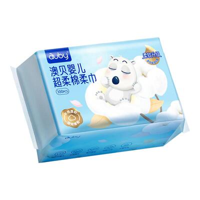 澳贝超柔乳霜棉柔巾100抽大包装