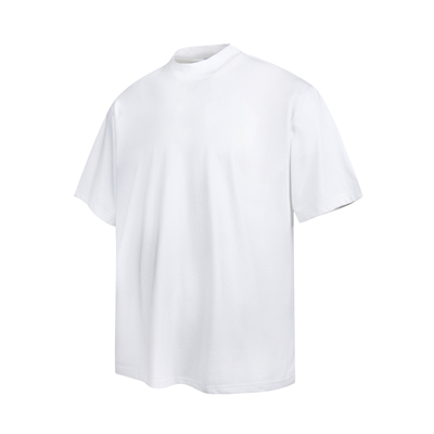 CoolmaxPro半高领廓形T恤260g短袖男宽松落肩极简内搭oversize