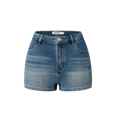 CLIMAX VISION自带丰臀垫漫画腰美胯弹力包臀显瘦辣妹牛仔短裤