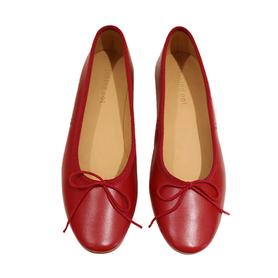 法式圆头蝴蝶结芭蕾鞋单鞋女