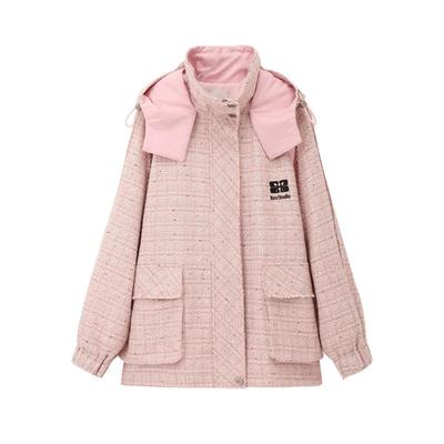 REVAN芮范设计师款甜酷风混搭粗花呢外套RM10103274