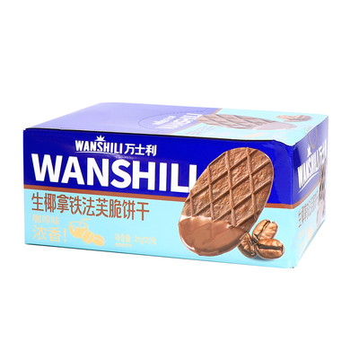 万士利法芙脆饼干盒装黑巧黄油味