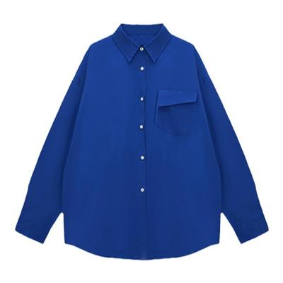 酒午港风复古宽松显瘦气质衬衫女