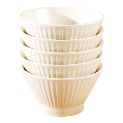 5英寸斗笠碗奶油风创意喇叭碗