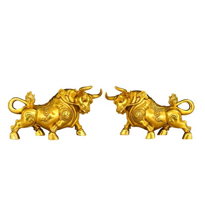 黄铜牛摆件十二生肖牛气冲天财牛