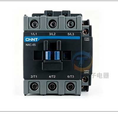 正泰NXC-65昆仑220V交流接触器1开1闭65A/380V代替CJX2导轨安装