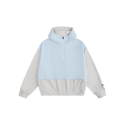 ATRY假两件撞色拼接连帽卫衣