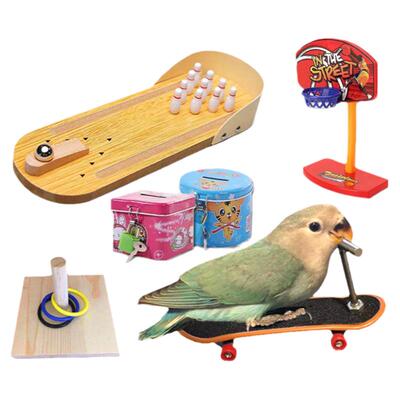鹦鹉玩具大全虎皮玄凤牡丹和尚滑板车铃铛套圈投篮存钱罐训练用品