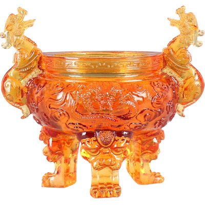 香炉隔断办公室桌面琉璃祝福中式