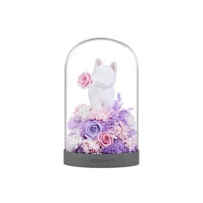 ROSEONLY甜心兔钟罩永生花