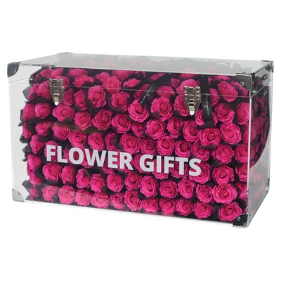 情人节礼物永生花玫瑰巨型茶几高级感家居摆件送女友闺蜜生日礼物