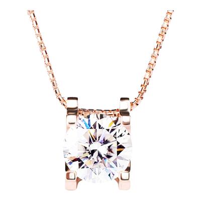 IGI培育钻石吊坠18K玫瑰金牛头款