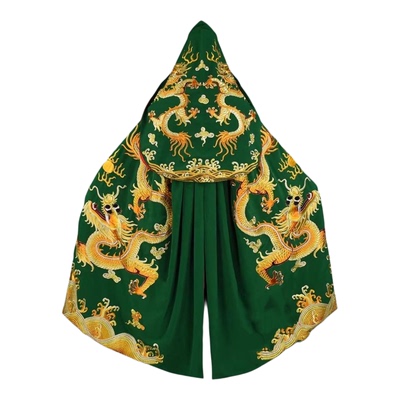 戏曲龙纹刺绣男演出斗篷披风