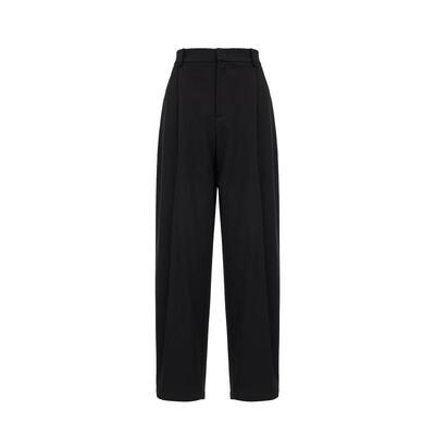 vq区绫致Vero Moda休闲裤女25秋冬纯色立体捏褶萝卜裤简约百搭