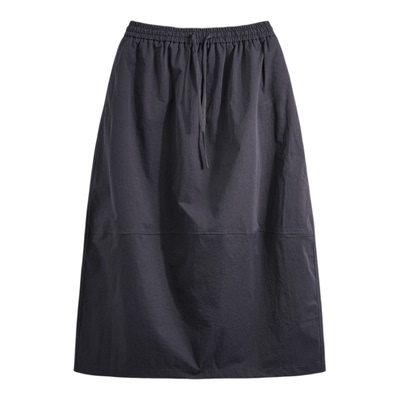 【谷朵】夏款纯色松紧腰半身裙